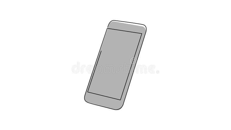Self Drawing Animation of Smartphone Drawn by One Continuous Line ...