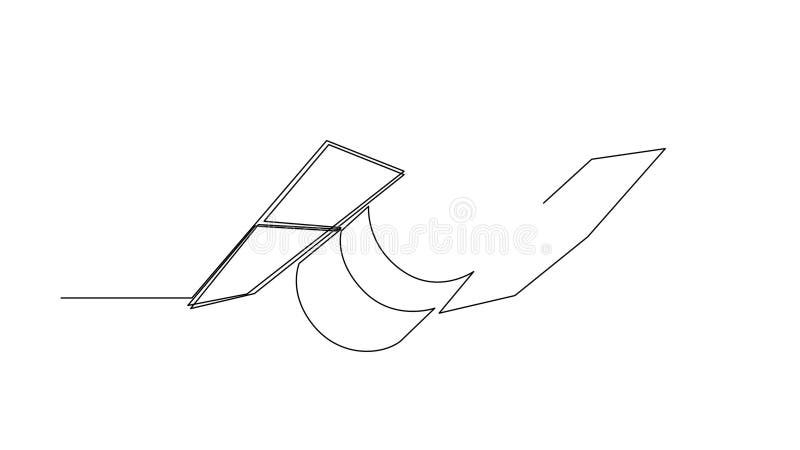 Self Drawing Animation of Space Orbital Satellite Drawn by Continuous ...