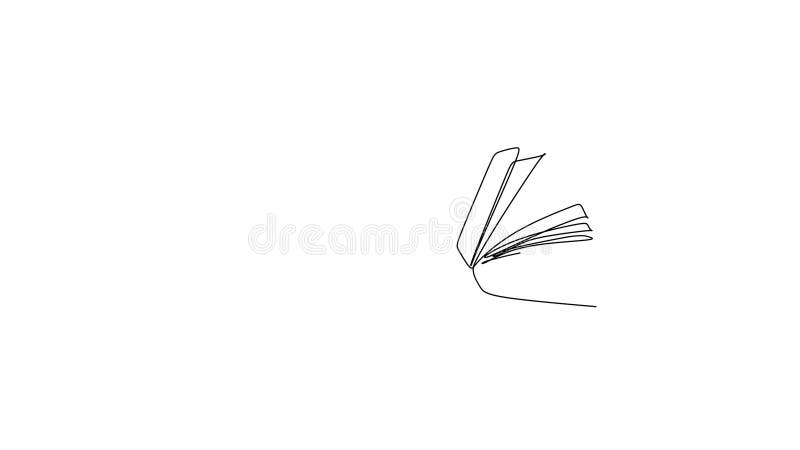 Self Drawing of Book Opened Next To the Stack of Books Stock Footage ...