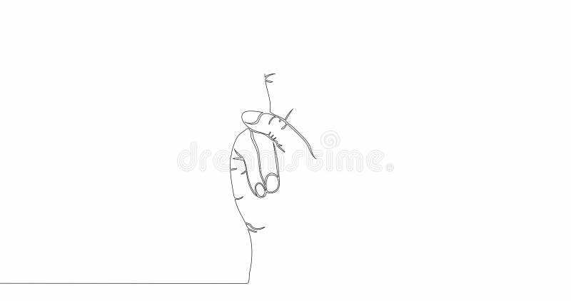 Self Drawing Line Animation Gesture Peace Continuous Line Drawn Concept ...