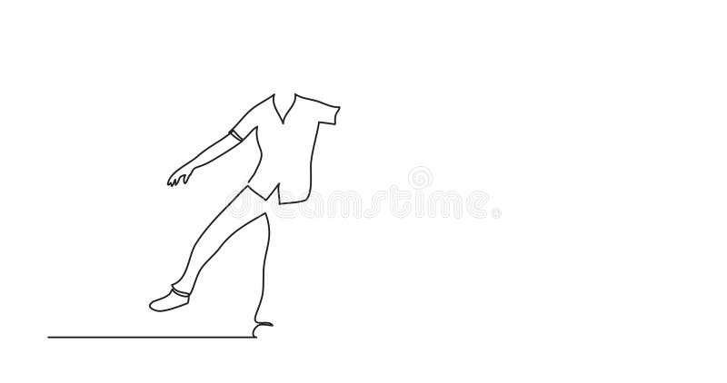 Animation of Happy Man Walking - Single Line Drawing Stock Video ...