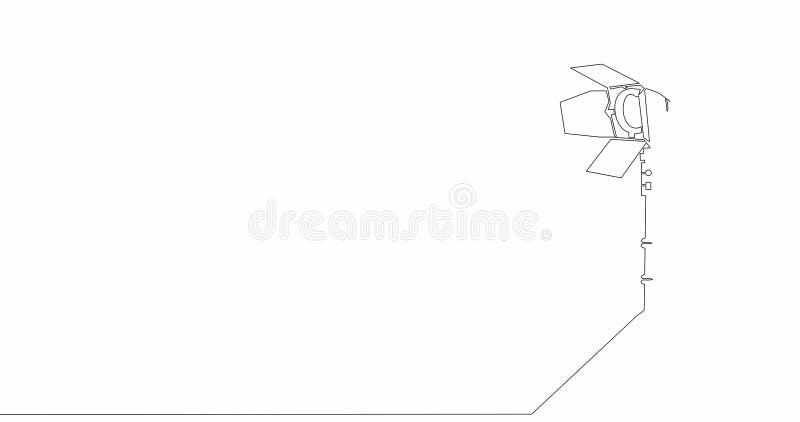 Self Drawing Line Animation Lamp Spotlight Searchlight Continuous Line ...