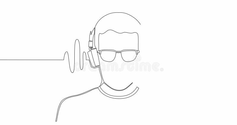 Self Drawing Line Animation Man With A Broken Heart Is Sitting In
