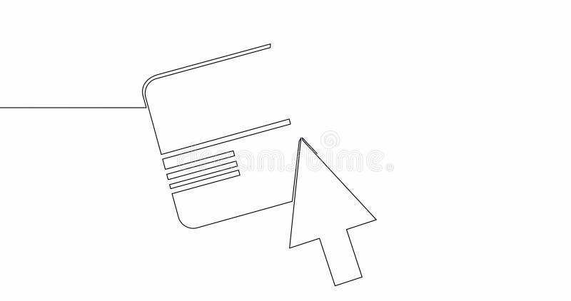 Self Drawing Line Animation Mouse Cursor and Credit Card Continuous ...