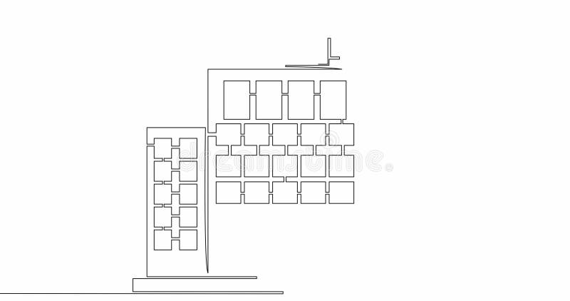 Self Drawing Line Animation School Building Continuous Line Drawn ...