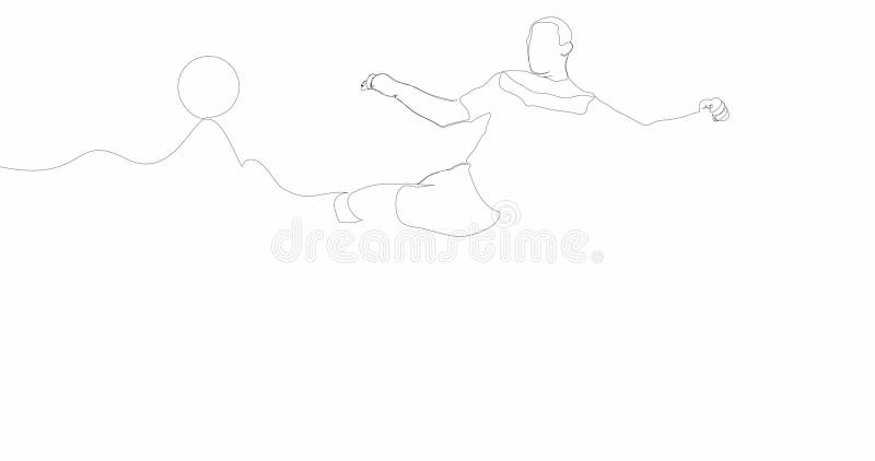 4K 3D Animation Soccer Ball. Ball Rotated Loop on Falling Green Screen ...