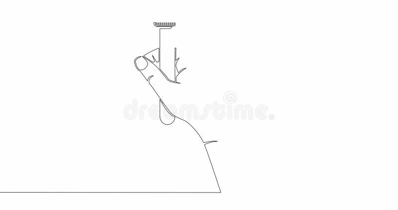 Self Drawing Line Animation Test Tube in Vitro Continuous Line Drawn ...