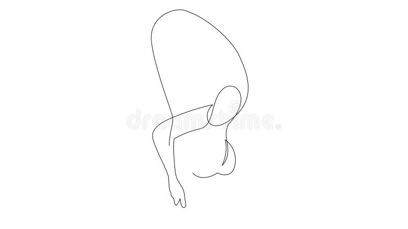 Bend Forward Raise Woman Exercise Animation 3d Model on a White ...