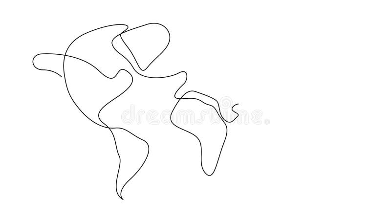 Self Drawing Simple Animation of Single Continuous One Line Drawing of ...