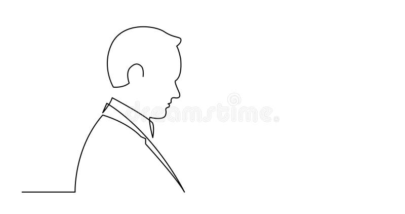 Line Animation of Man Profile View Stock Video - Video of human ...