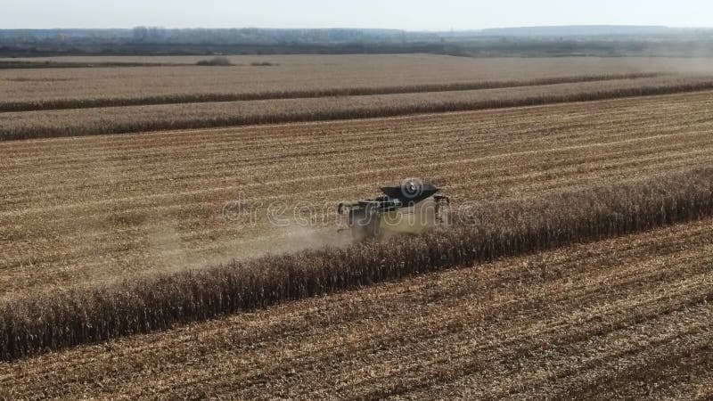 Self Driving Autopilot Technologies. Electric Combine. Combine Working ...