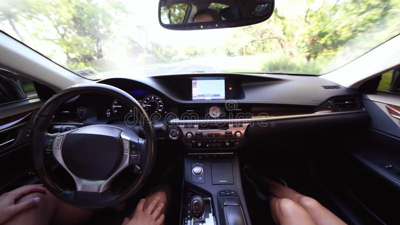 Self Driving Car. Autonomous Autopilot Car Stock Footage - Video of ...