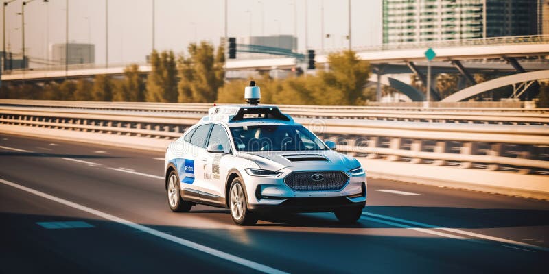 A Self-driving Car on the Road, Symbolizing the Potential Future of ...