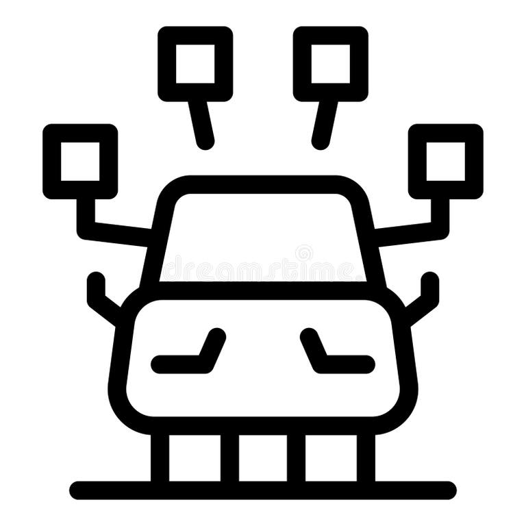 Driving Car Outline Stock Illustrations – 9,746 Driving Car Outline ...