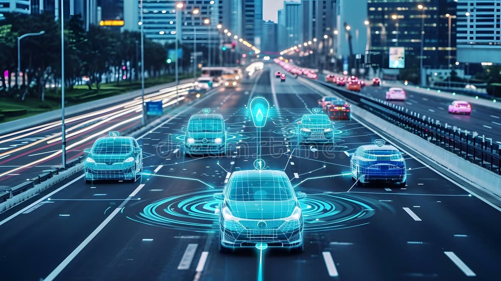 Self-driving Car Visual Recognition Concept, Generative Ai Stock Photo ...