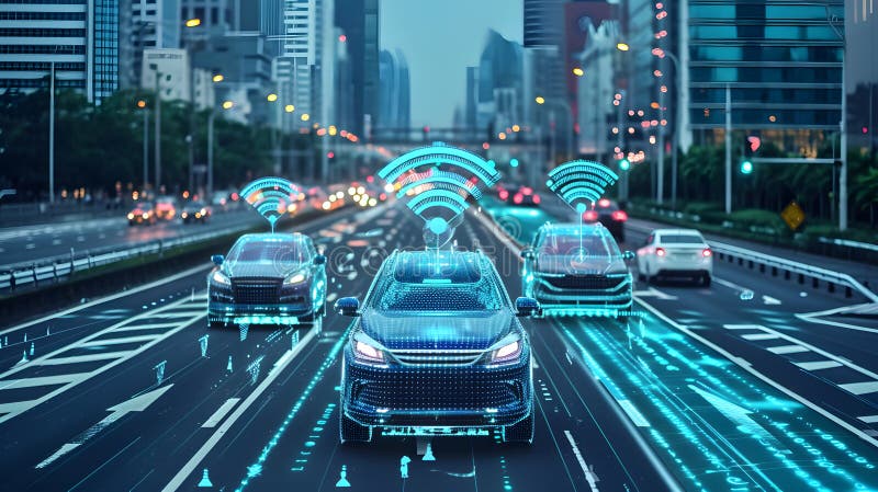 Self-driving Car Visual Recognition Concept, Generative Ai Stock Photo ...