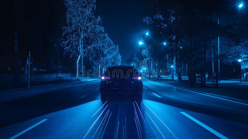 Self-driving Car Visual Recognition Concept, Generative Ai Stock Image ...