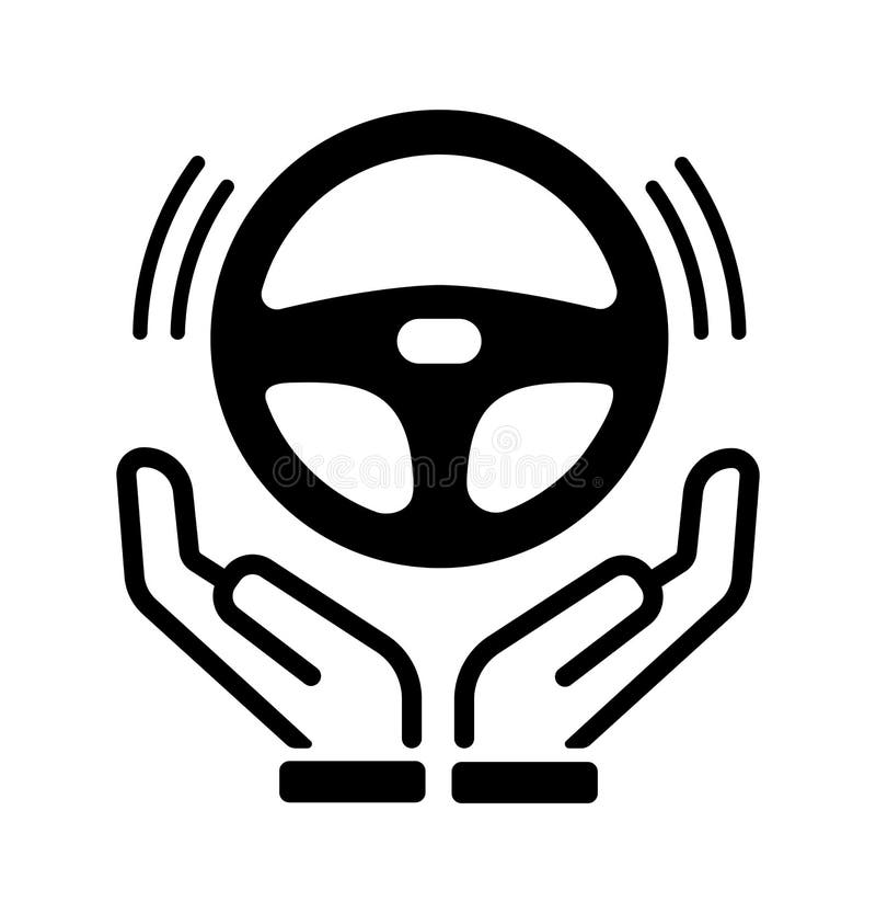 Self-driving, Driverless, Automatic Driving Icon Illustration Stock ...