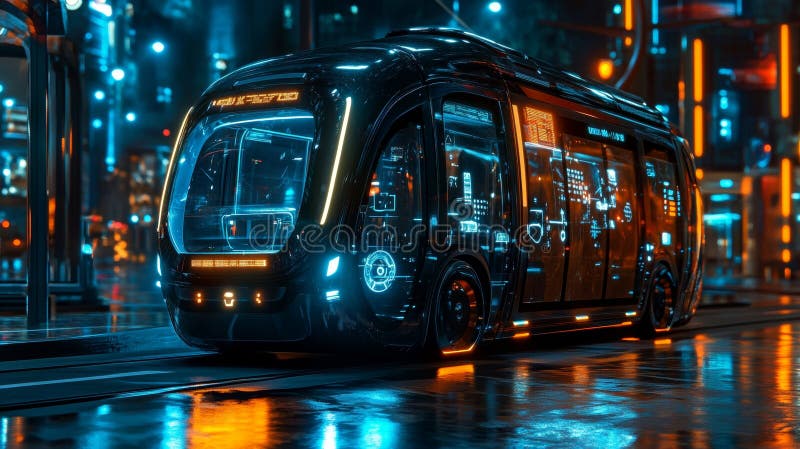 Self-Driving Electric Bus with City Network Connectivity, Representing ...