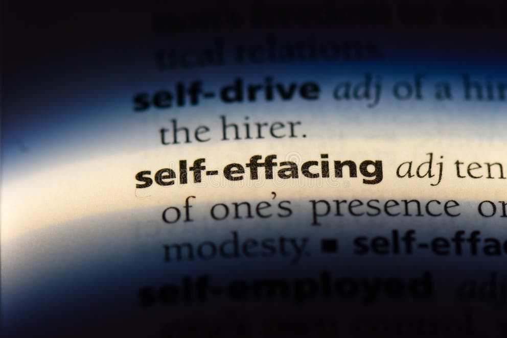 Self effacing stock photo. Image of self, dictionary - 126617892