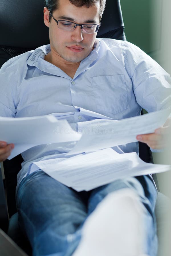 Self-employed Man Working at Home Stock Photo - Image of businessman ...
