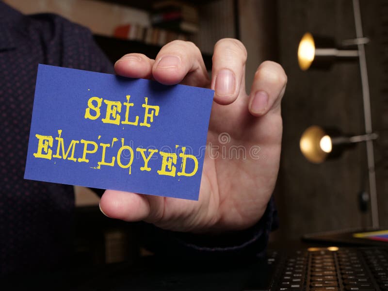 Self Employed is Shown Using the Text Stock Photo - Image of employed ...