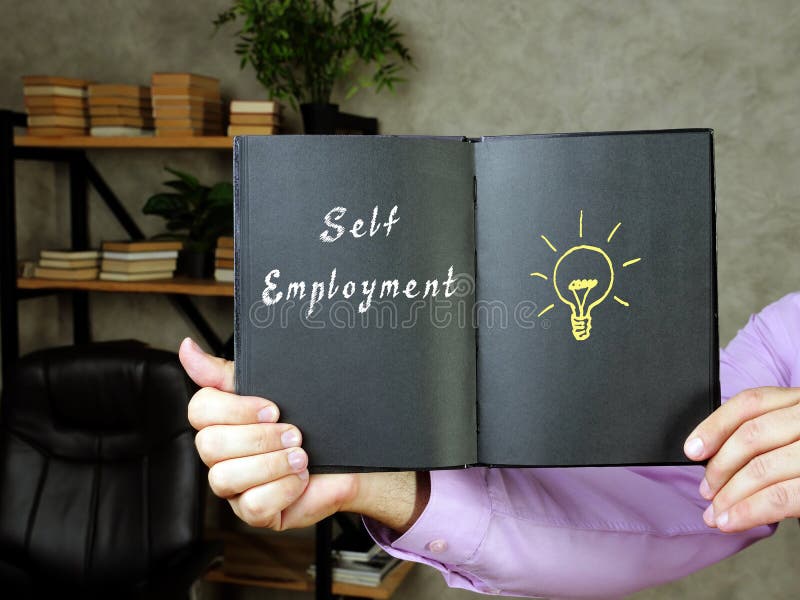 Self Employment Sign on the Piece of Paper Stock Image - Image of ...