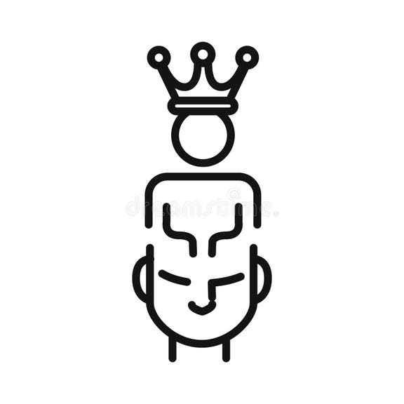 Self Esteem Black and White Icon Illustration Stock Vector ...