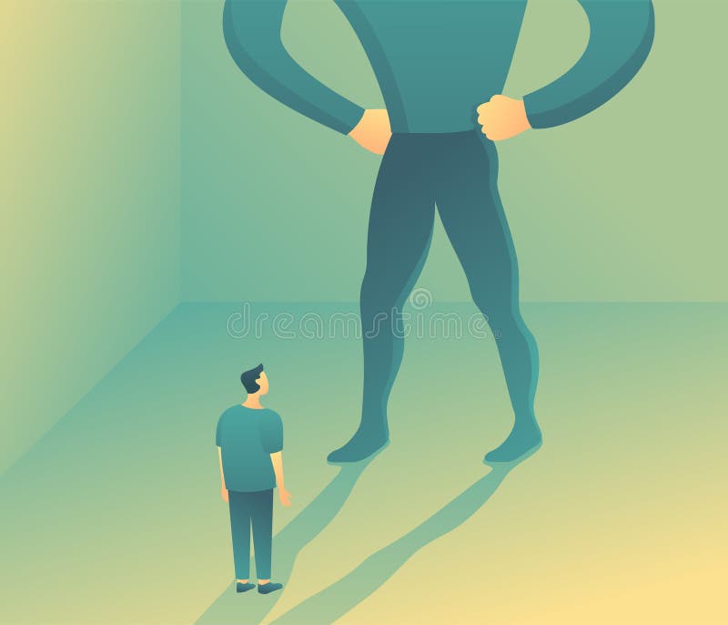Self-esteem - Character Looks at Some Superhero Stock Vector ...