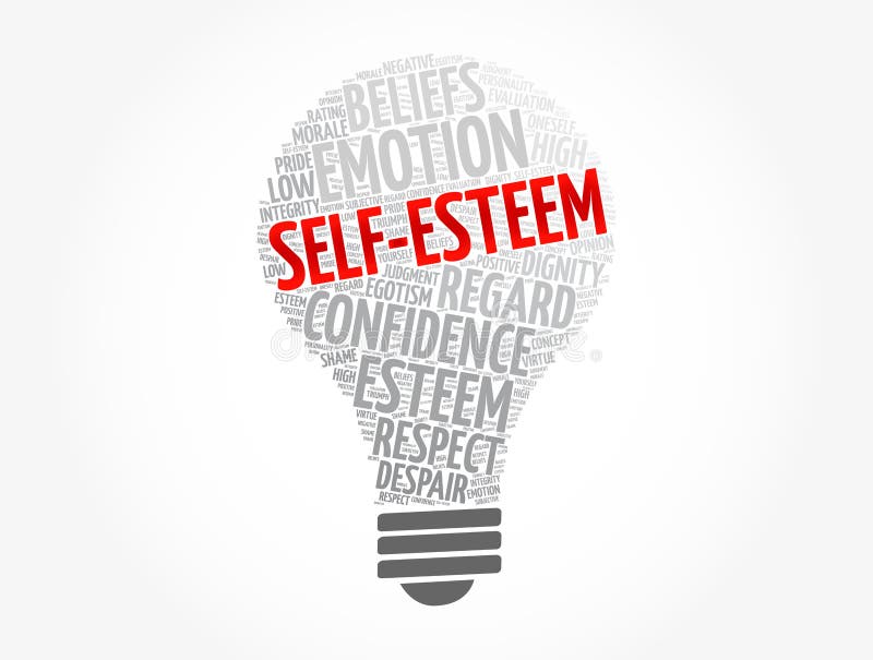 Self-esteem Light Bulb Word Cloud, Concept Background Stock ... Self-esteem Light Bulb Word Cloud, Concept Background Stock ...