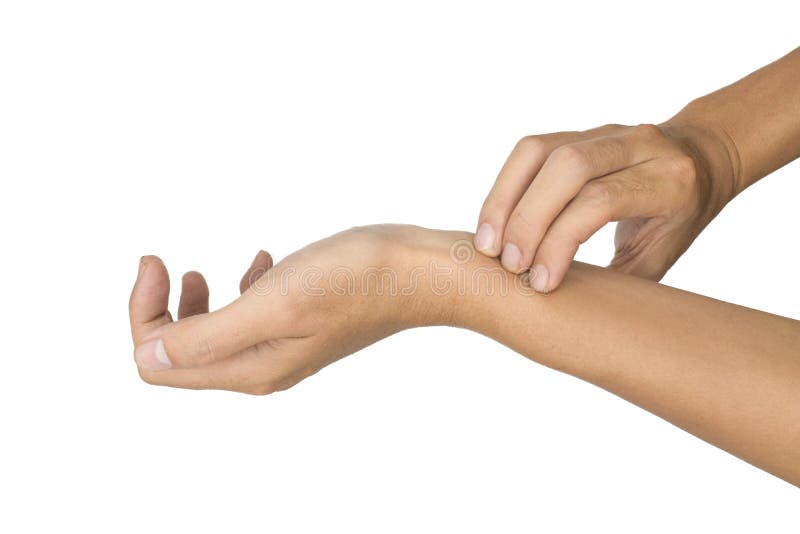 Self-examination of Pulsation. Counting Pulse Rate Stock Photo - Image ...