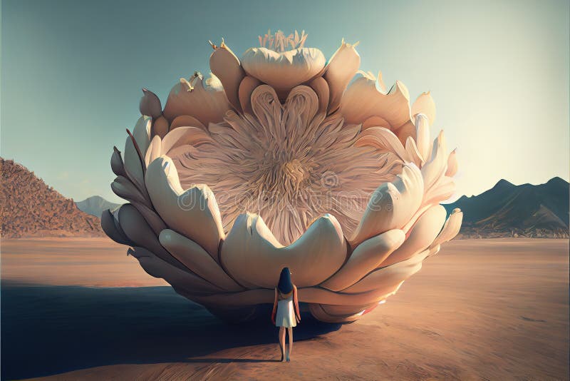 Self Expression Concept in Surreal Setting. Stock Illustration ...