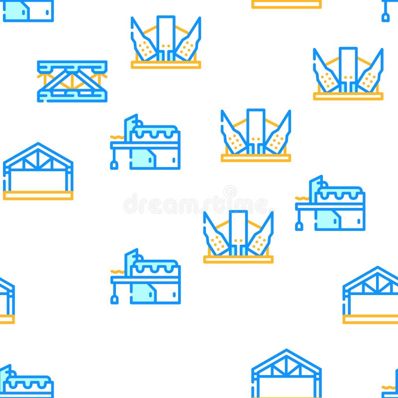 Self-framing Metallic Building Icons Set Vector Stock Vector ...