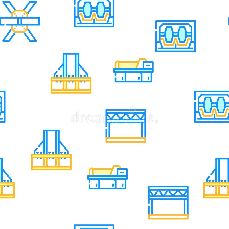 Self-framing Metallic Building Icons Set Vector Stock Vector ...