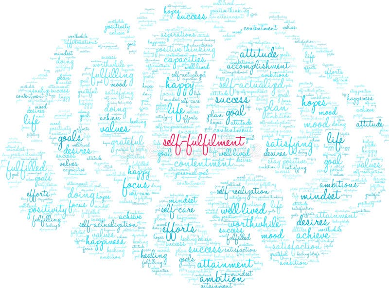 Self-Fulfilment Word Cloud stock vector. Illustration of efforts ...