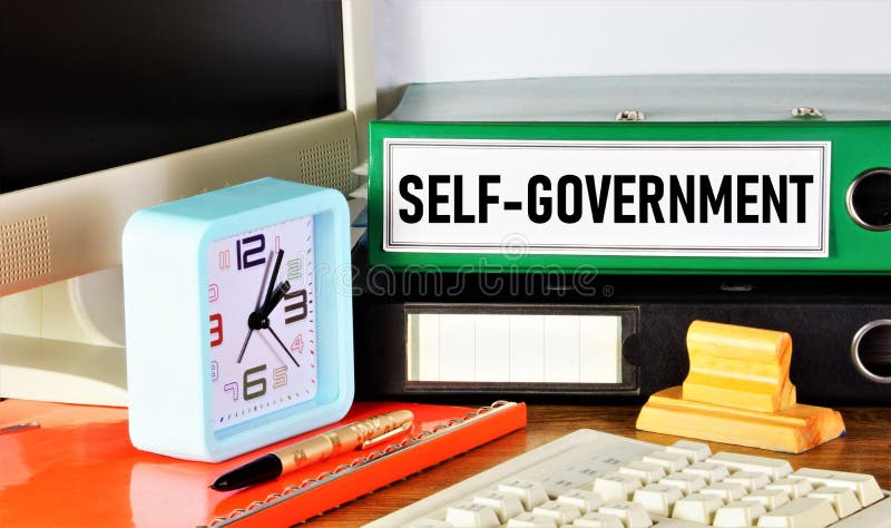 Self-government. the Inscription on the Planning Folder Stock Photo ...