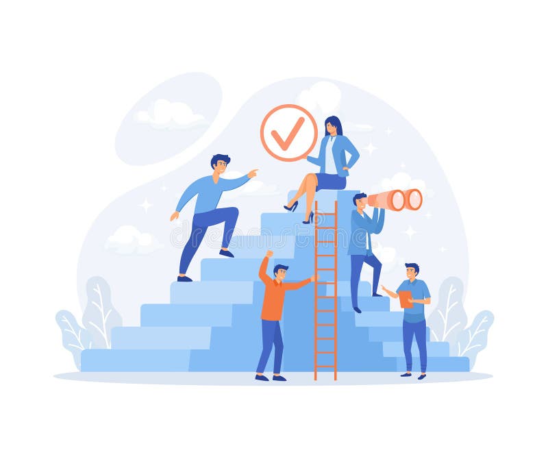 Self Growth and Personal Development Progress Stages, Reaching for ...