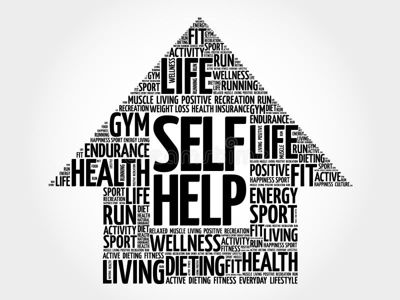 Self Help arrow word cloud stock illustration. Illustration of patients ...