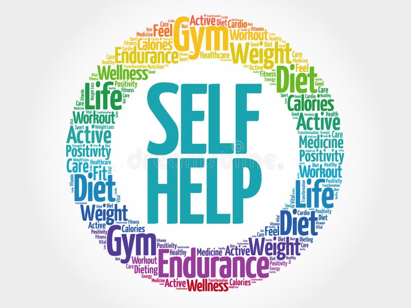 Self Help Circle Stamp Word Cloud Stock Illustration - Illustration of ...