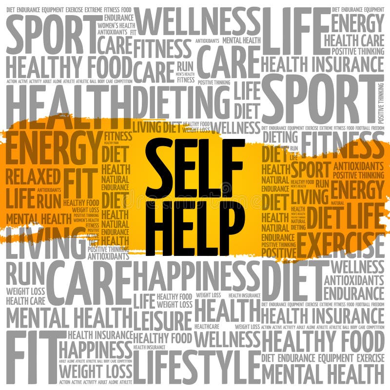 Self Help word cloud stock illustration. Illustration of background ...
