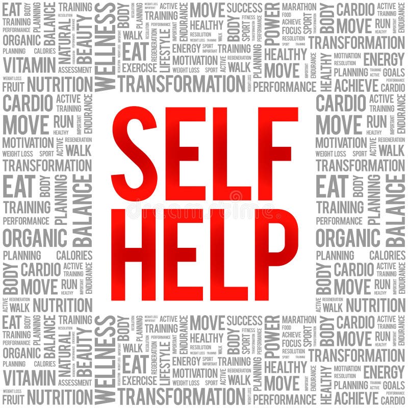 Self Help Word Cloud Background Stock Illustration - Illustration of ...