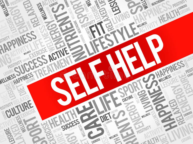 Self Help Word Cloud Background Stock Illustration - Illustration of ...