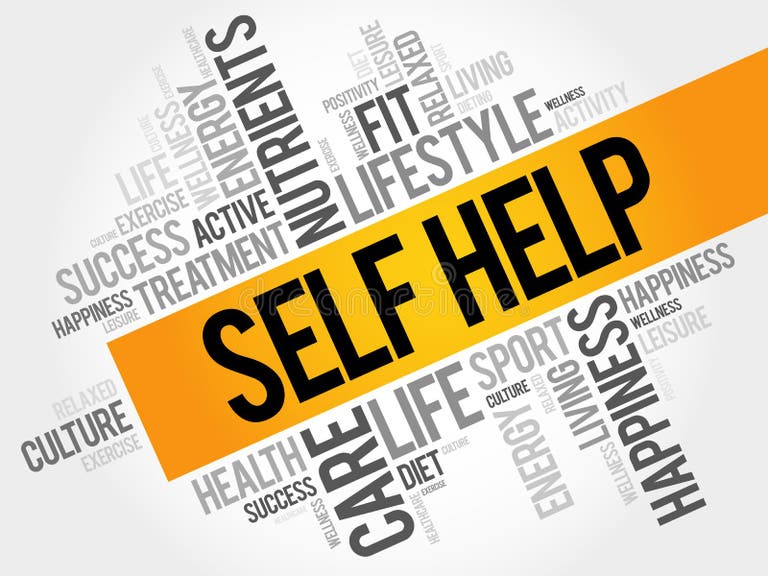 Self Help Word Cloud Background Stock Illustration - Illustration of ...