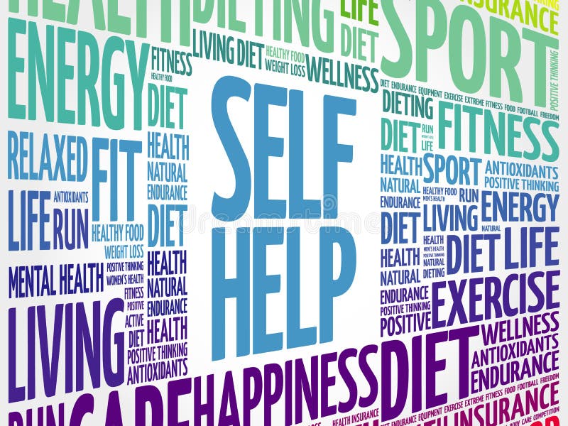 Self Help word cloud stock illustration. Illustration of background ...