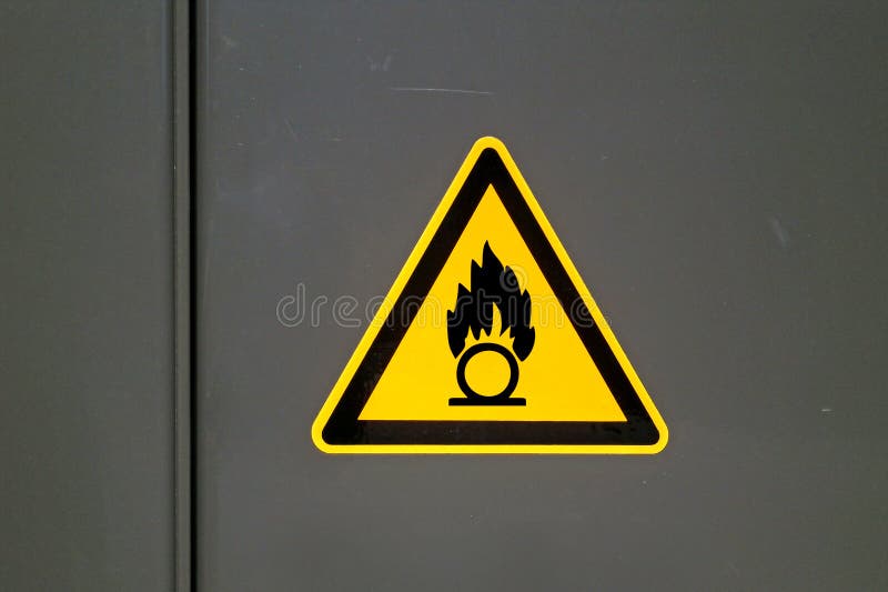 Self Ignition Sign on a Metal Door Stock Image - Image of internet ...