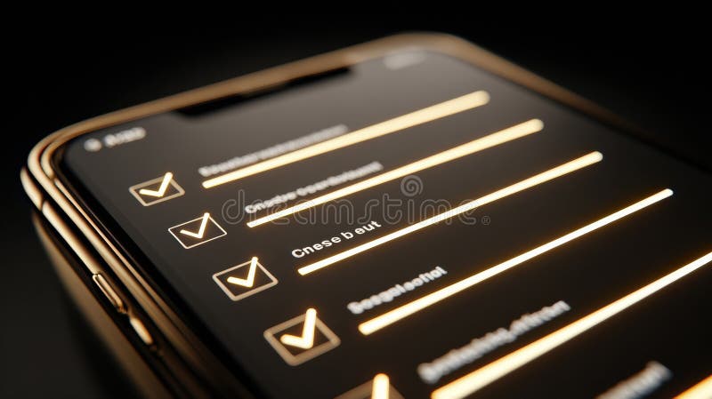 Self-improvement App Interface Glowing with Checklists Showcasing ...