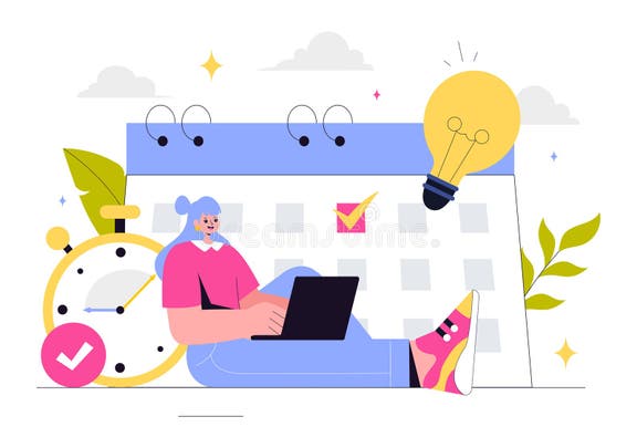 Self Improvement Illustration Featuring Upskilling, Learning at Work ...