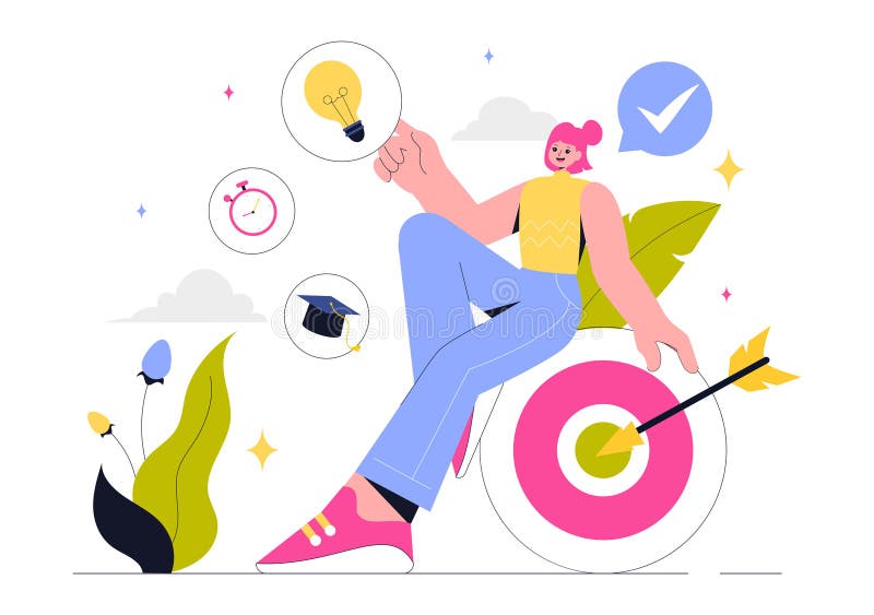 Self Improvement Illustration Featuring Upskilling, Learning at Work ...