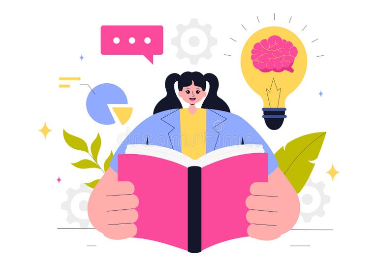 Self Improvement Illustration Featuring Upskilling, Learning at Work ...