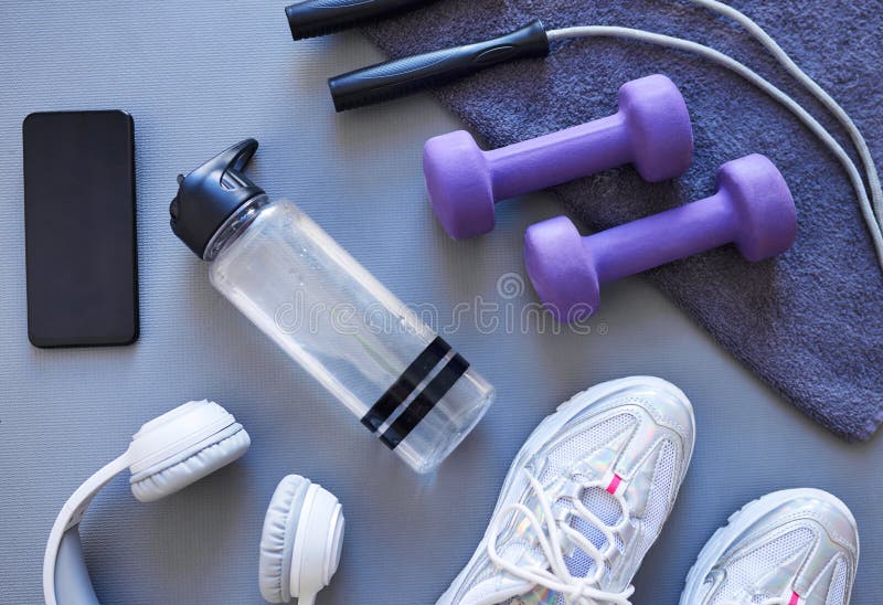 The Self Improvement Starter Pack. Studio Shot of a Variety of Workout ...